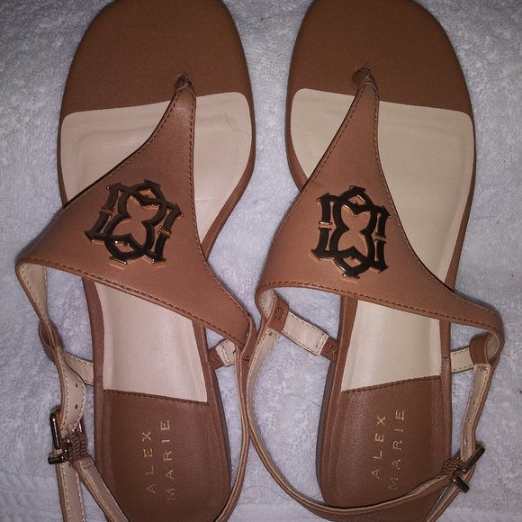 Alex Marie | Shoes | Alex Marie Emblem Flat Sandals | Poshmark